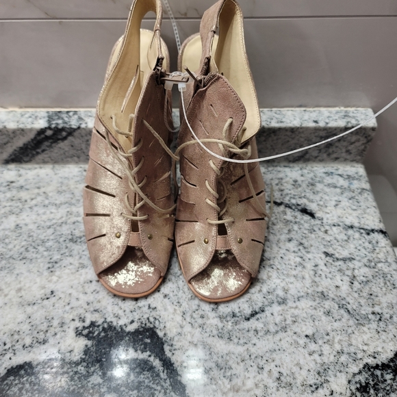 Paul Green | Shoes | Paul Greenbrown Cosmo Peep Toe Laceup Bootie Blush ...